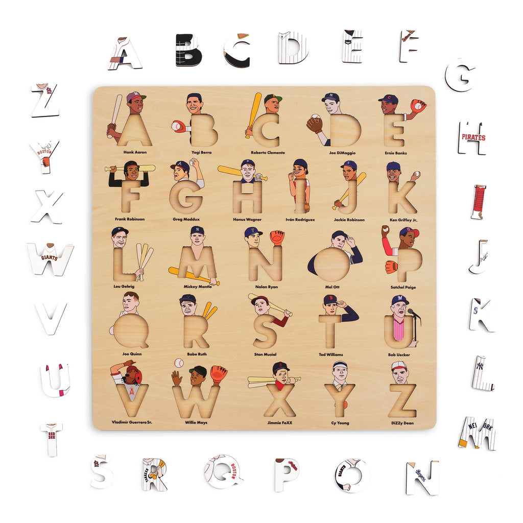 Baseball Legends Wooden Alphabet Puzzle – Alphabet Legends