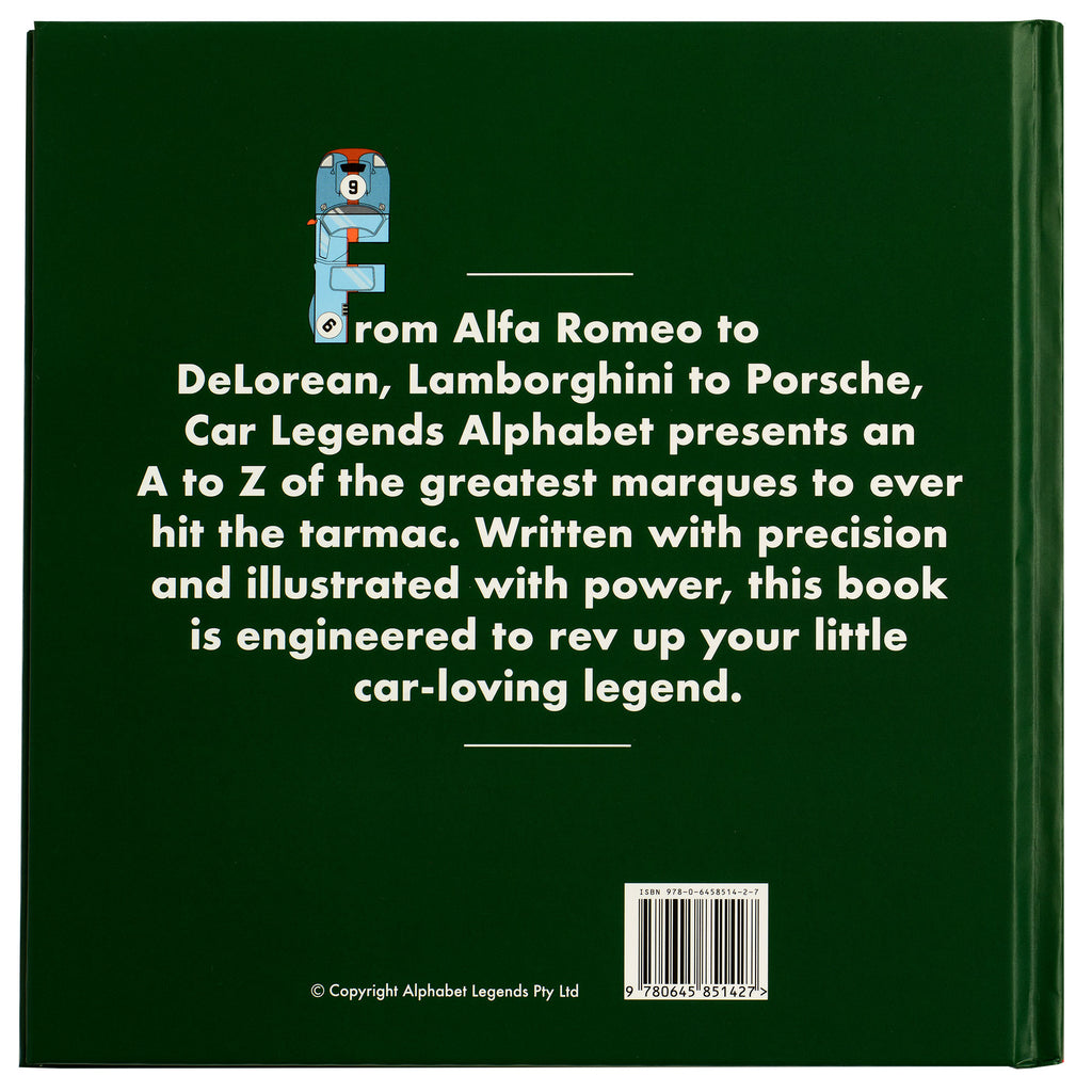 Car Legends Alphabet Book – Alphabet Legends US