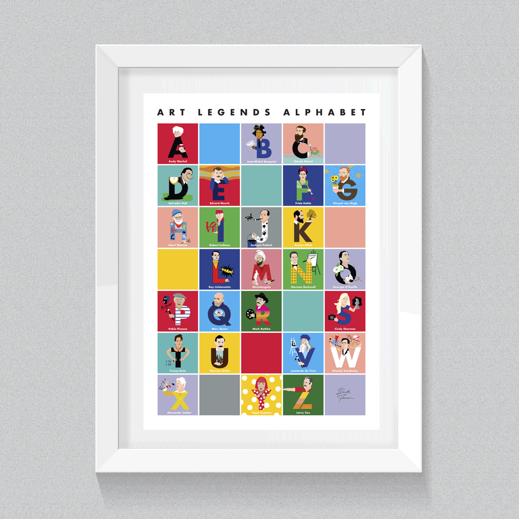 Art Legends Alphabet Poster – Alphabet Legends US