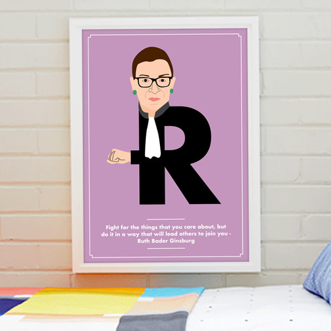 Ruth Bader Ginsburg (RBG) Poster – Alphabet Legends US